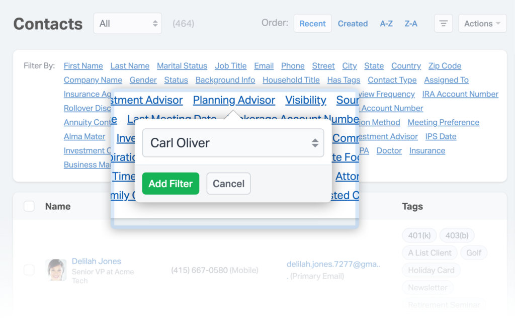 Introducing Customized Contact Roles | Wealthbox CRM