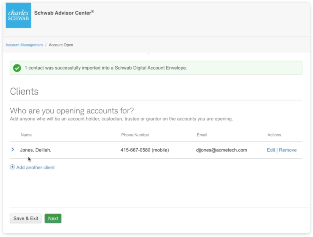 New in Wealthbox: Digital Account Openings with Schwab Advisor Center ...