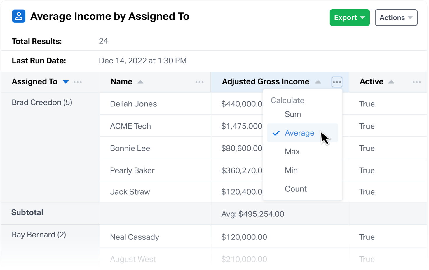 New Feature: Report Calculations | Wealthbox CRM
