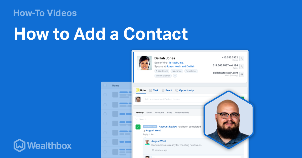 How to Add a Contact | Wealthbox CRM