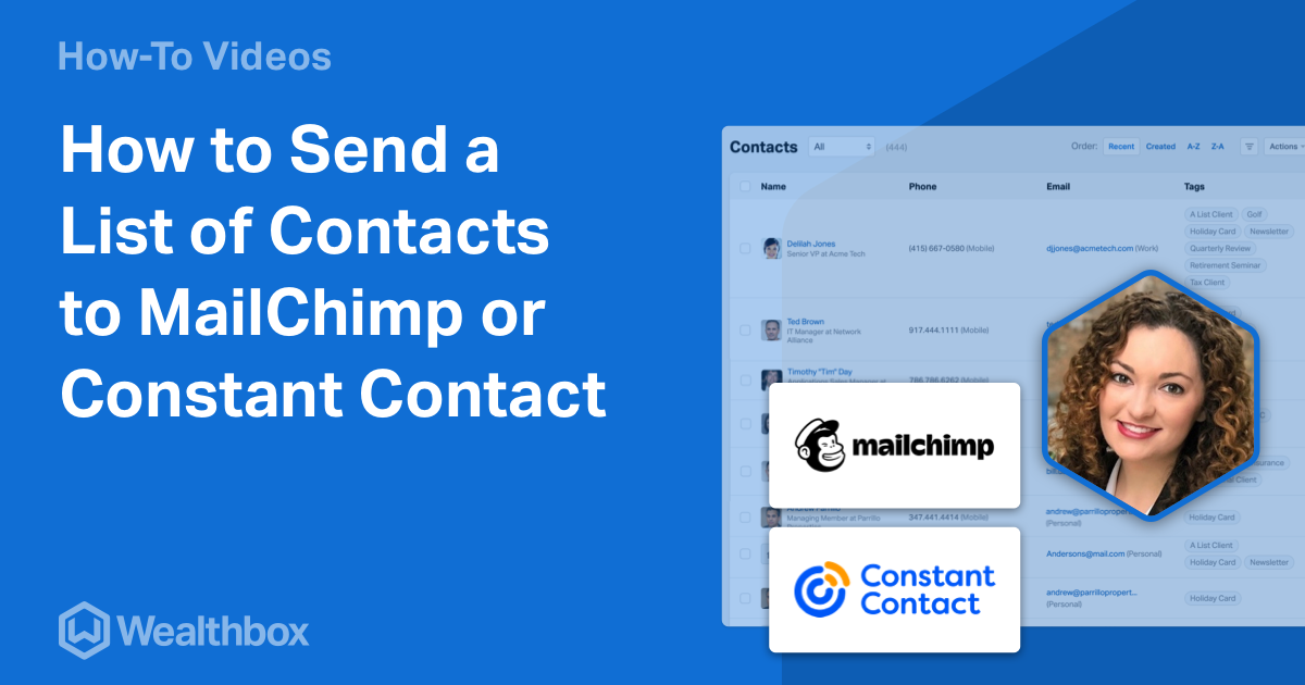 How to Send a List of Contacts to MailChimp or Constant Contact ...