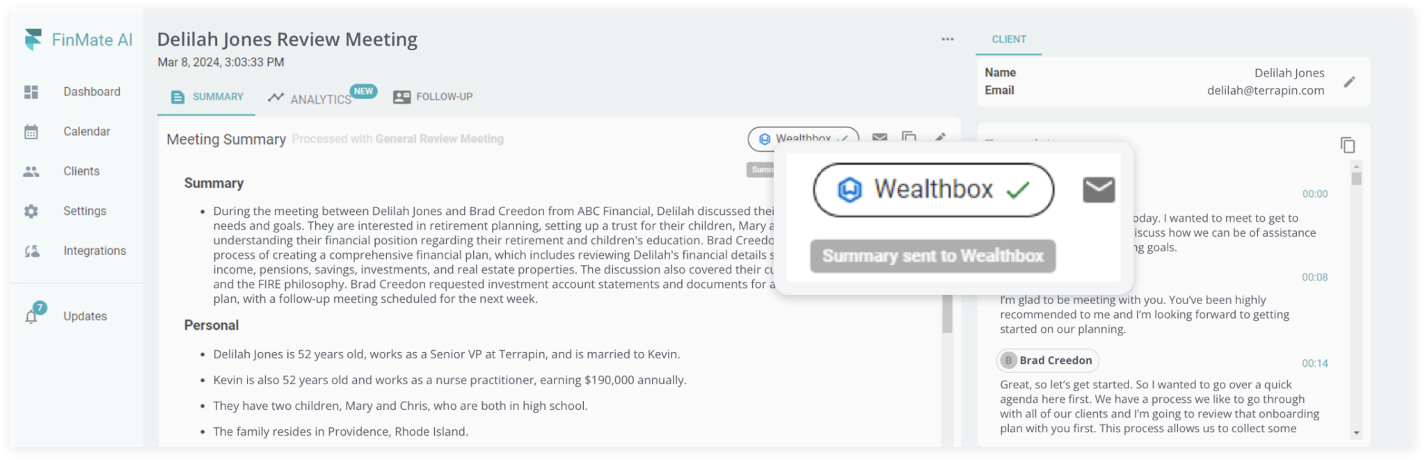 FinMate AI Partners with Wealthbox to Simplify Note-taking | Wealthbox CRM