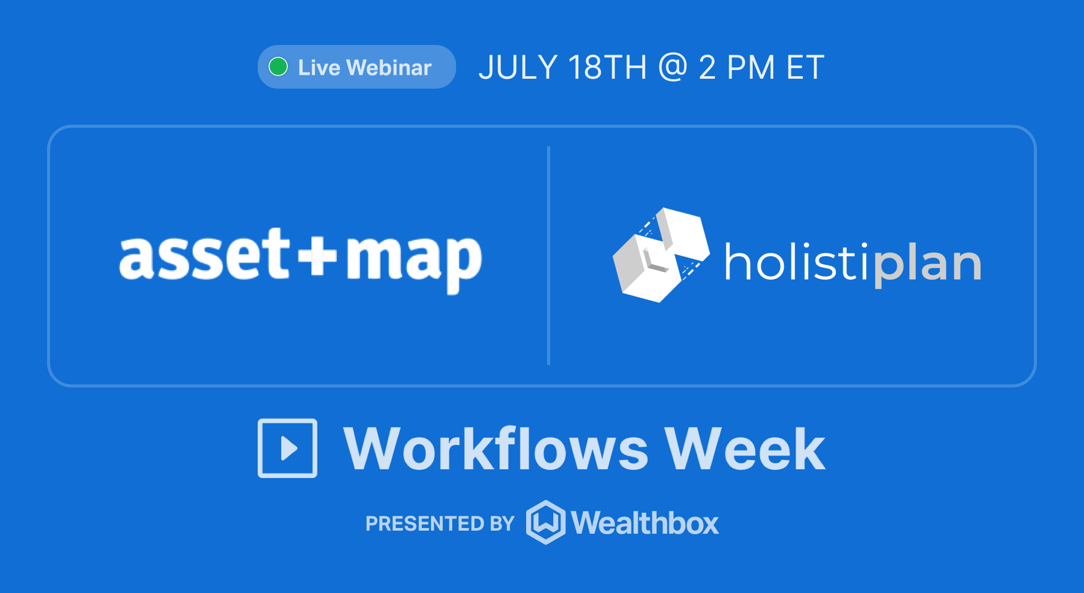 Workflows Week Day 4: Asset-Map & Holistiplan | Wealthbox CRM