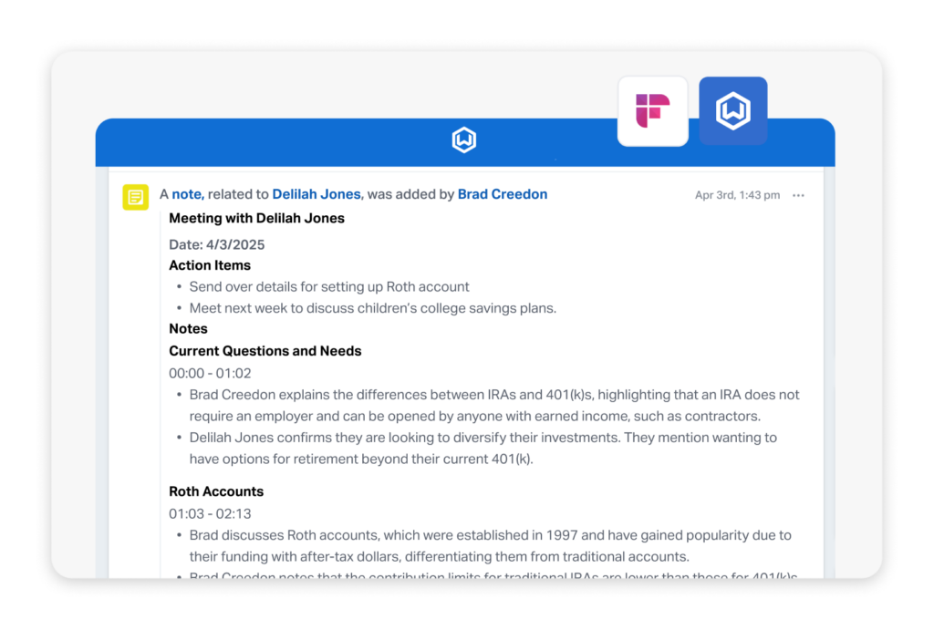 Get Started with Wealthbox + Fireflies | Wealthbox CRM